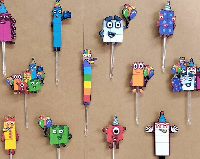 Numberblocks Cupcake Toppers - Etsy