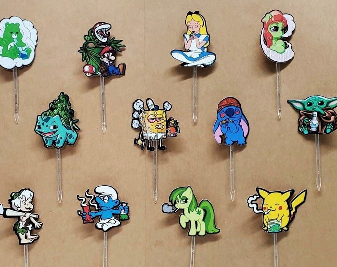 Stoner Pothead 420 Weed Cannabis Marijuana Cupcake Toppers - Etsy