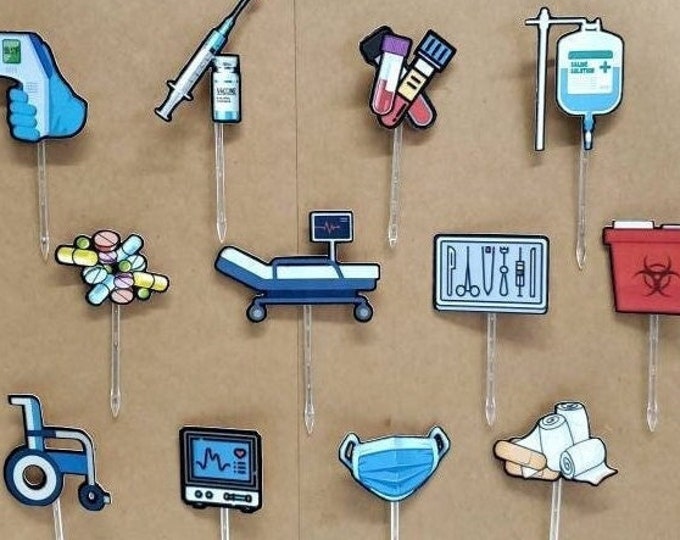 Medical Hospital Doctor Nurse Cupcake Toppers - Etsy