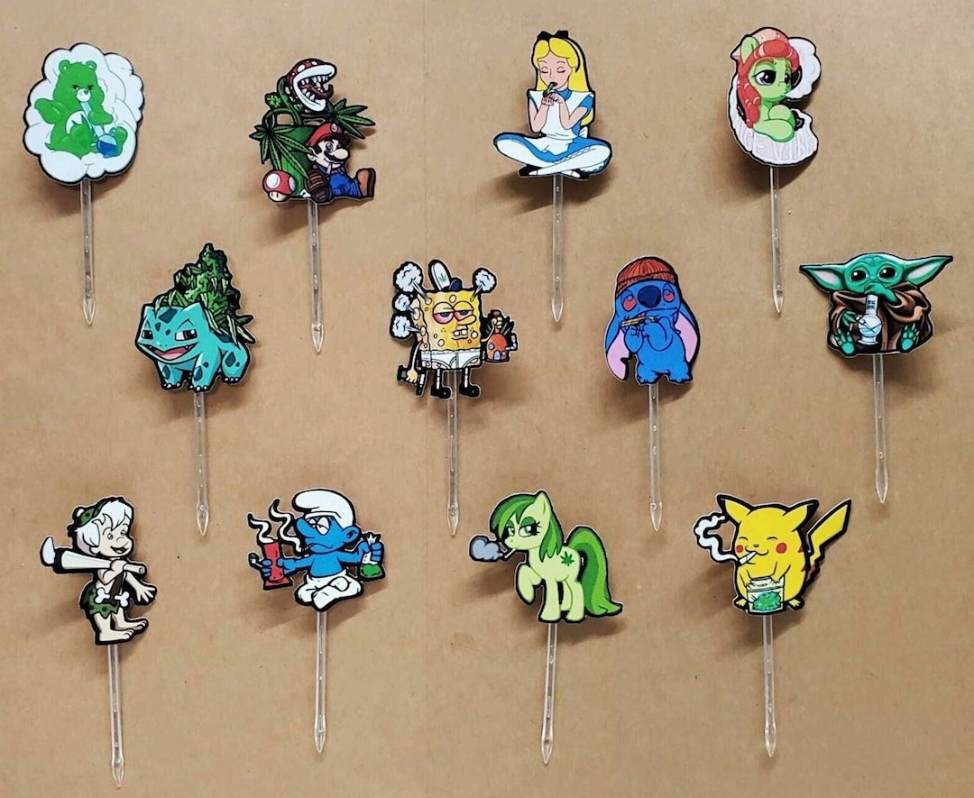 Stoner Pothead 420 Weed Cannabis Marijuana Cupcake Toppers - Etsy