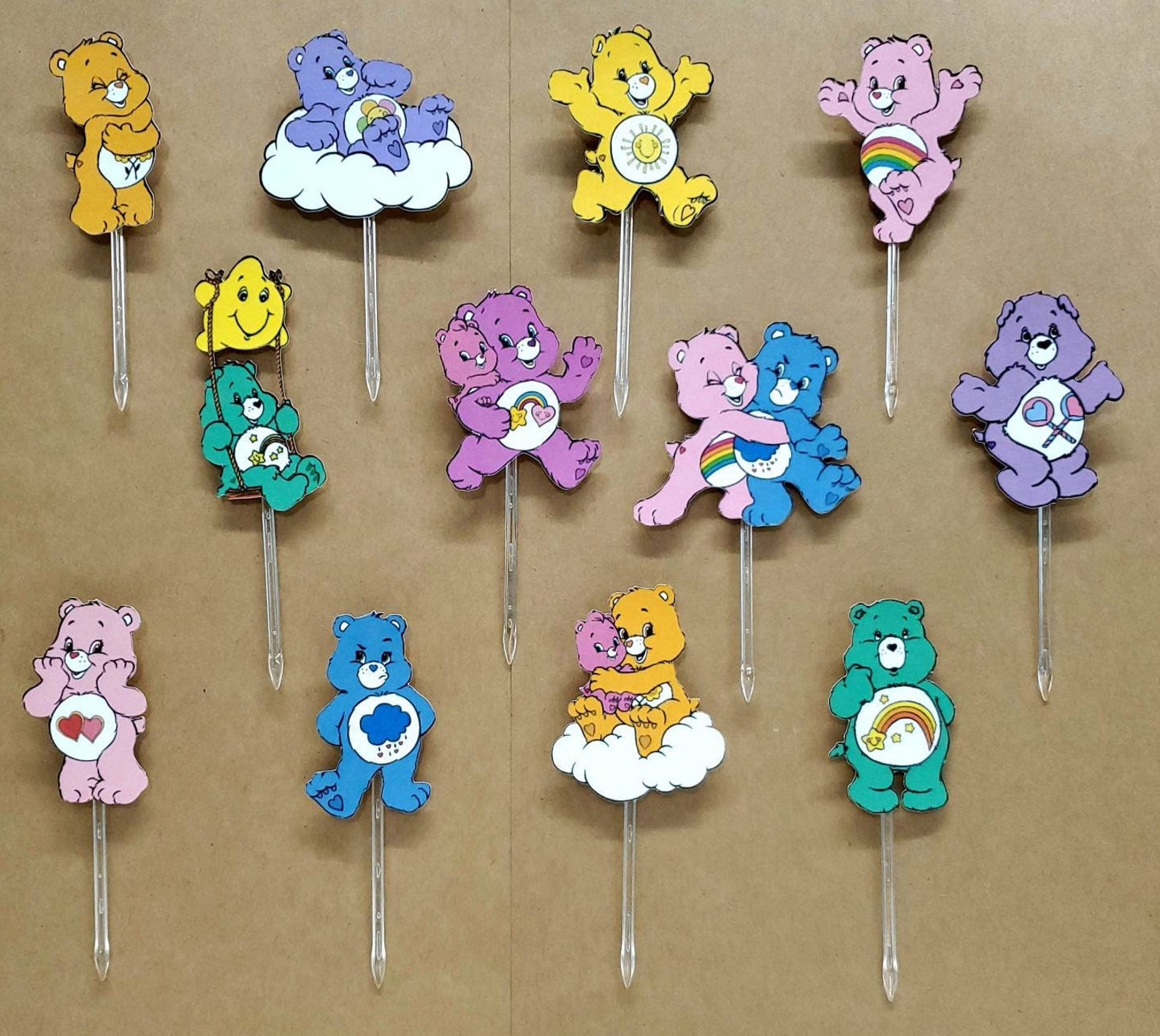Care Bears Rainbow Cloud Cupcake Toppers - Etsy