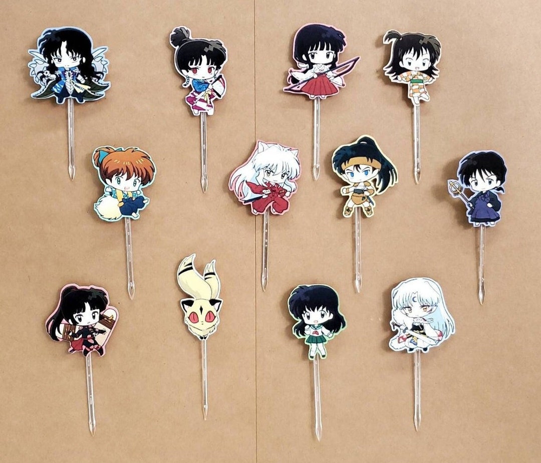 Anime Inuyash Chibi Dolls Cupcake Toppers - Etsy