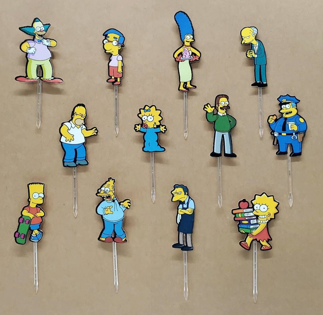 The Simpson Vintage Cupcake Toppers - Etsy