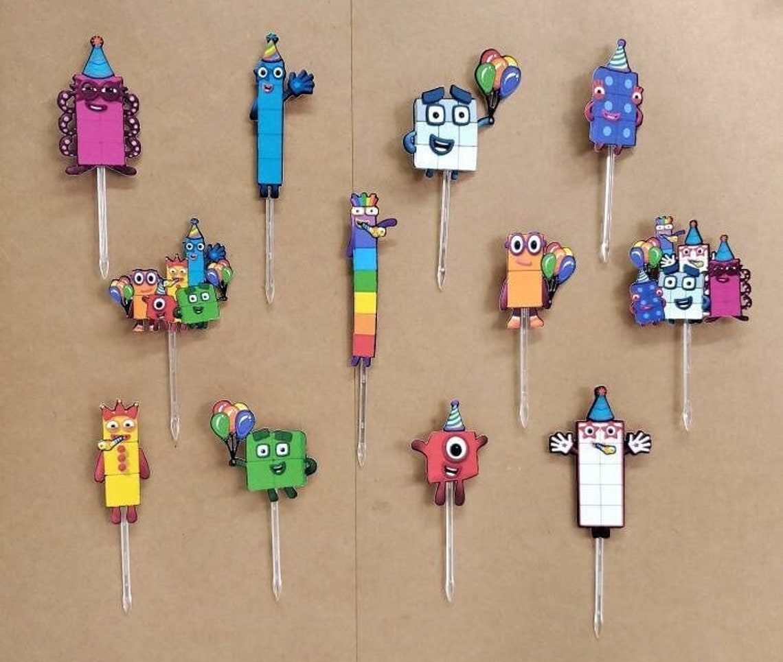 Numberblocks Cupcake Toppers - Etsy Australia