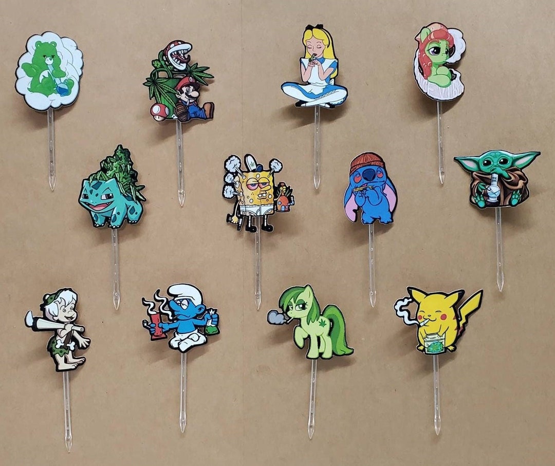 Stoner Pothead 420 Weed Cannabis Marijuana Cupcake Toppers - Etsy
