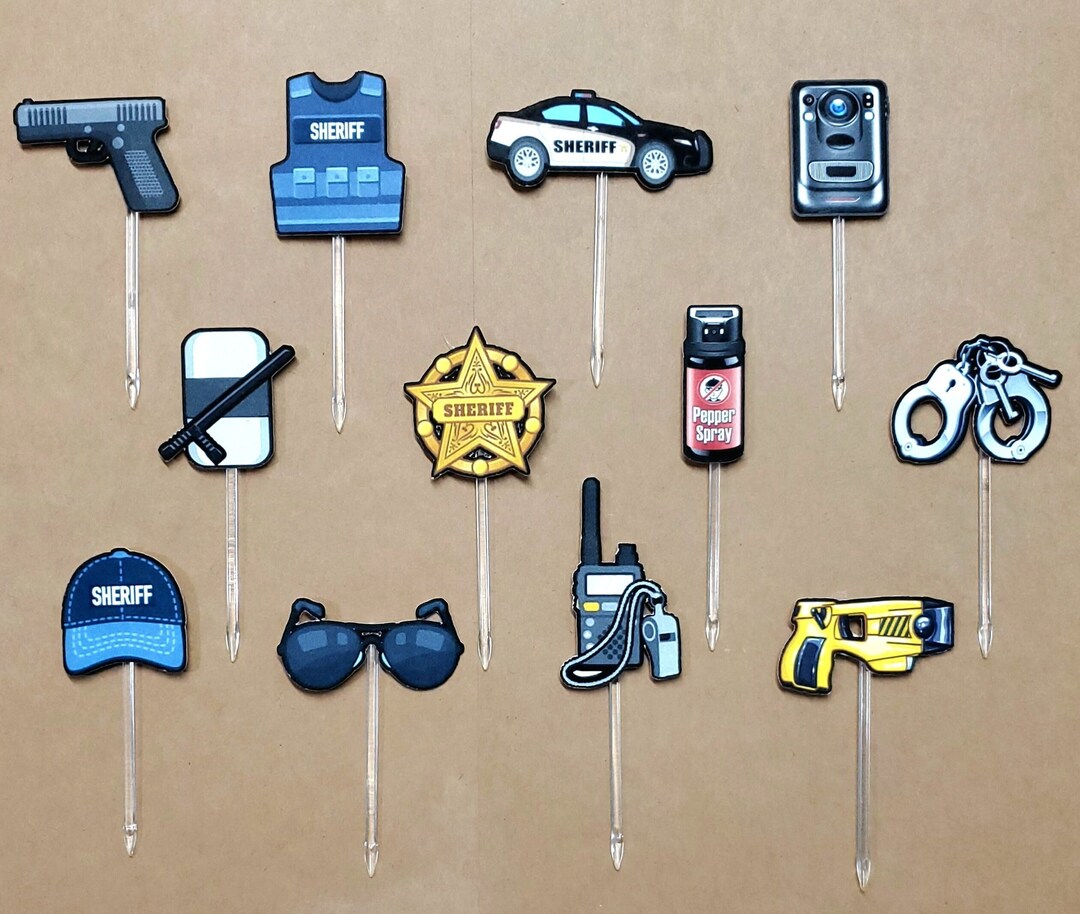 Deputy Sheriff Police Officer Cop Cupcake Toppers - Etsy