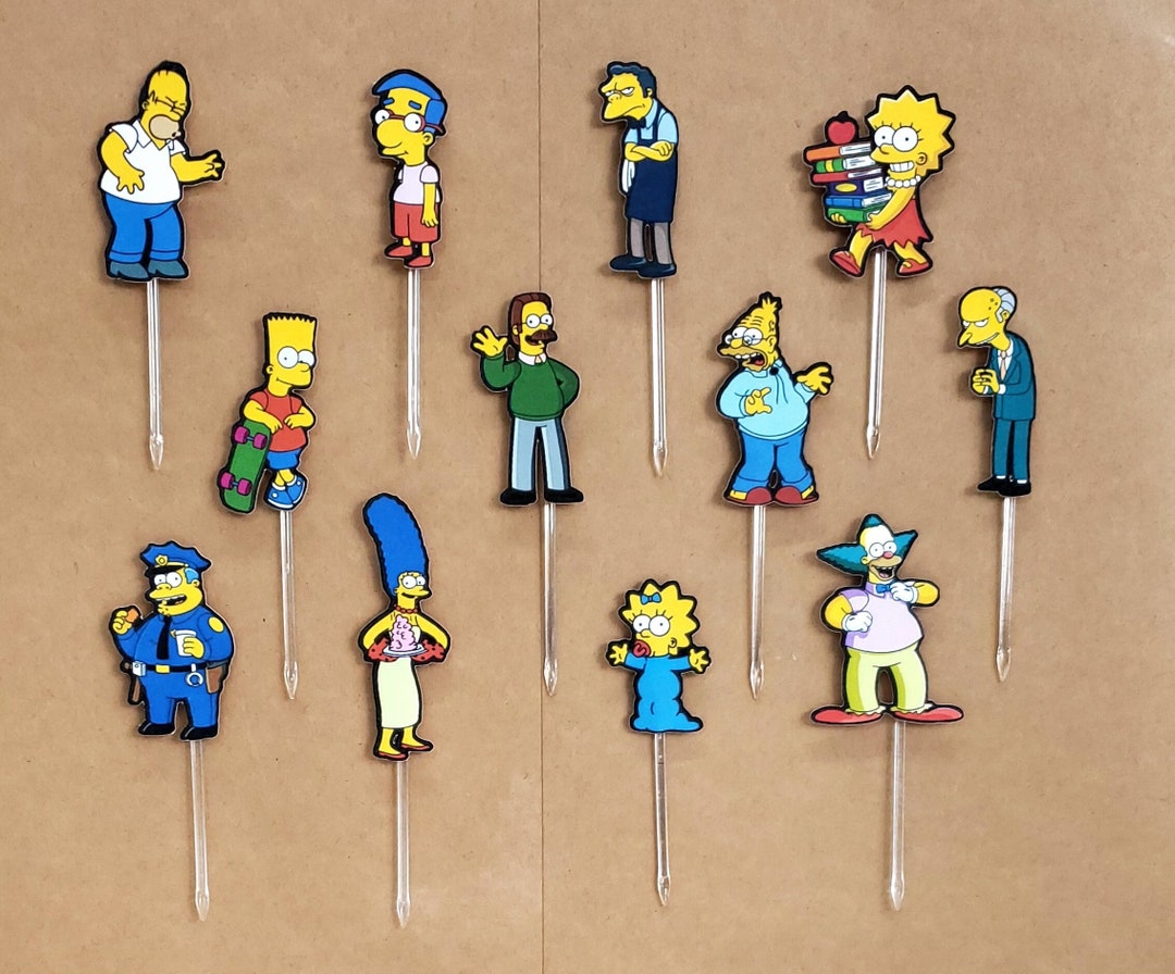 The Simpson Vintage Cupcake Toppers - Etsy