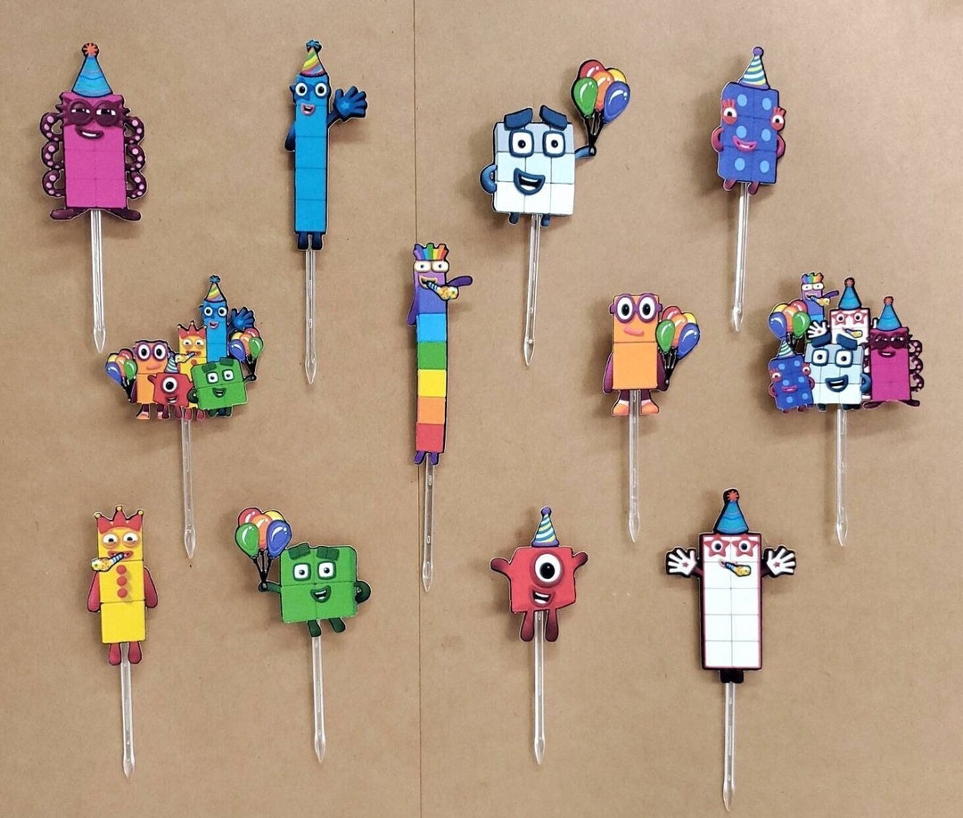 Numberblocks Cupcake Toppers - Etsy