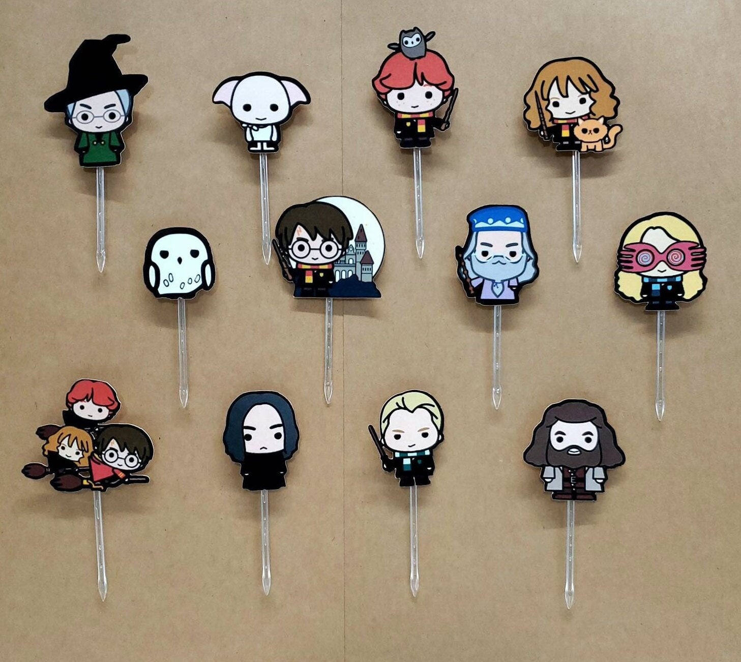 Chibi Harry Wizard Cupcake Toppers - Etsy