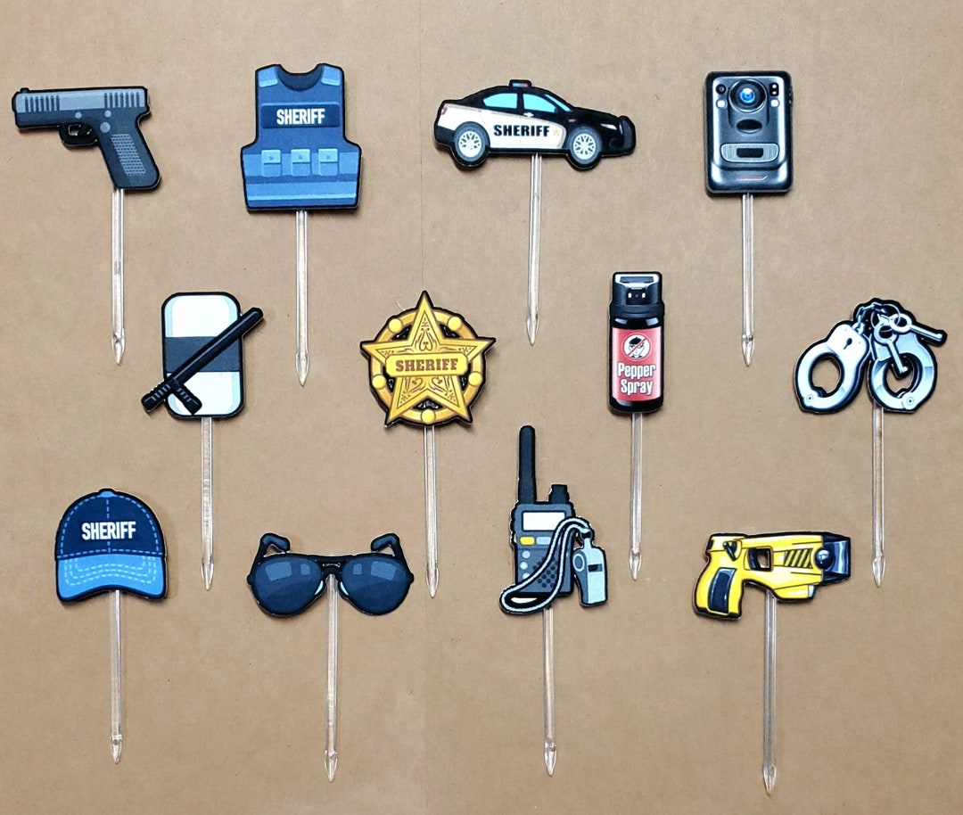 Deputy Sheriff Police Officer Cop Cupcake Toppers - Etsy