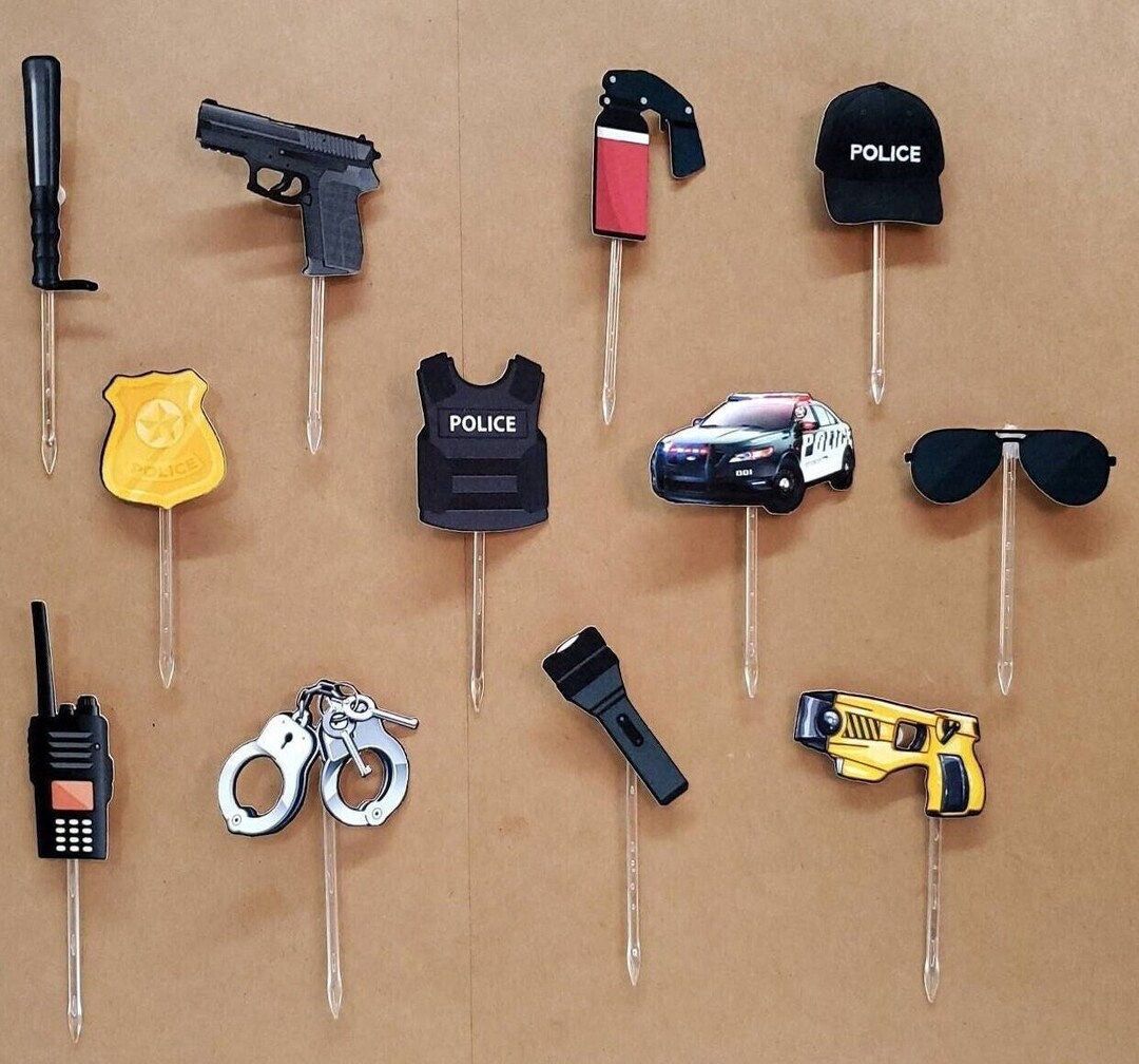 Police Officer Cop Deputy Cupcake Toppers - Etsy