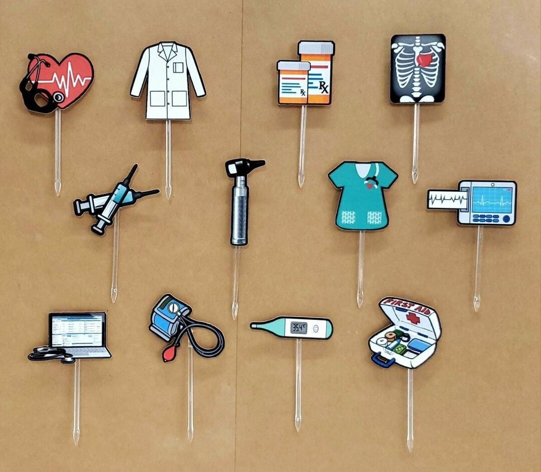 Medical Doctor Nurse Physician Office Cupcake Toppers - Etsy