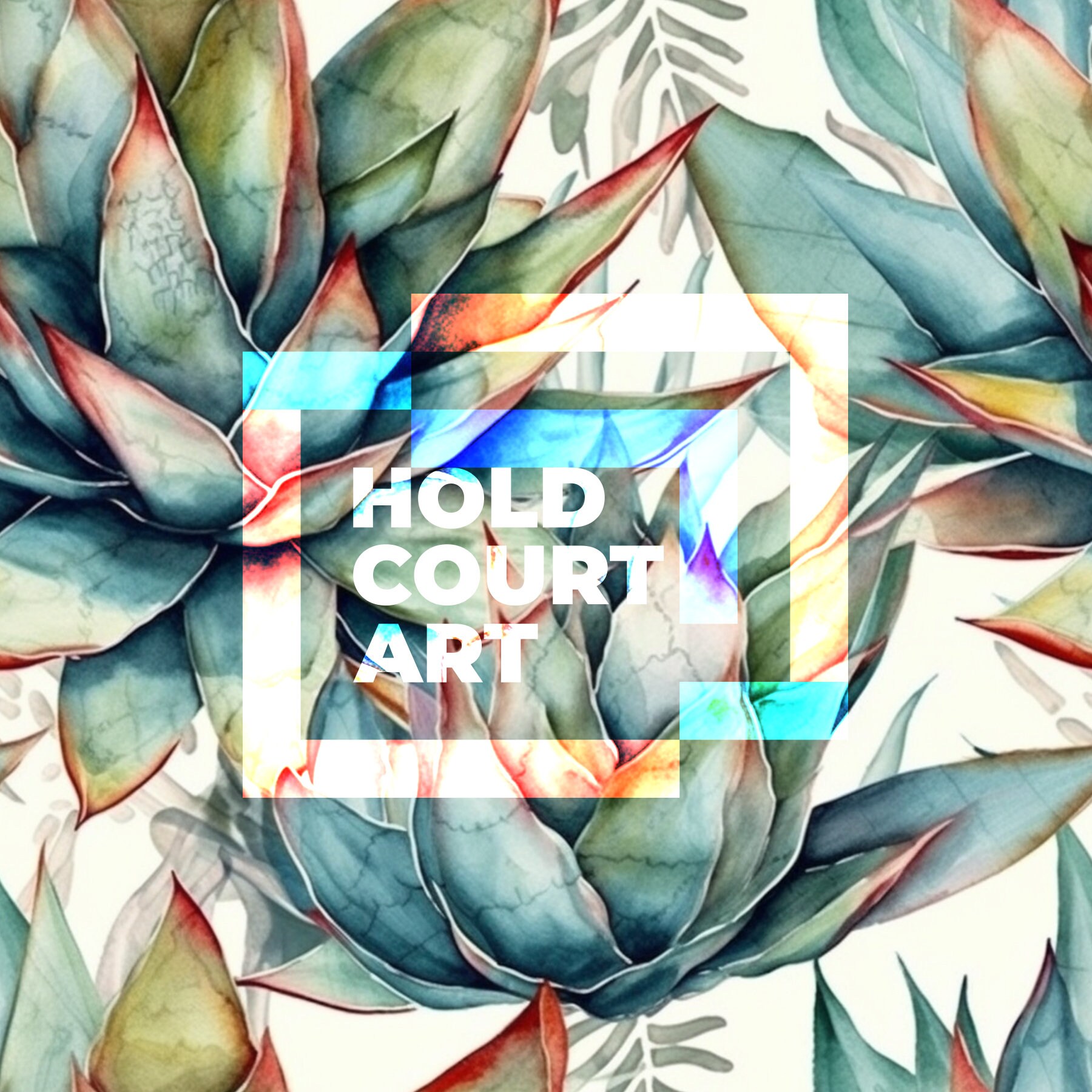 12 Agave Cactus Digital Paper - SEAMLESS - Agave Cactus Watercolor ...