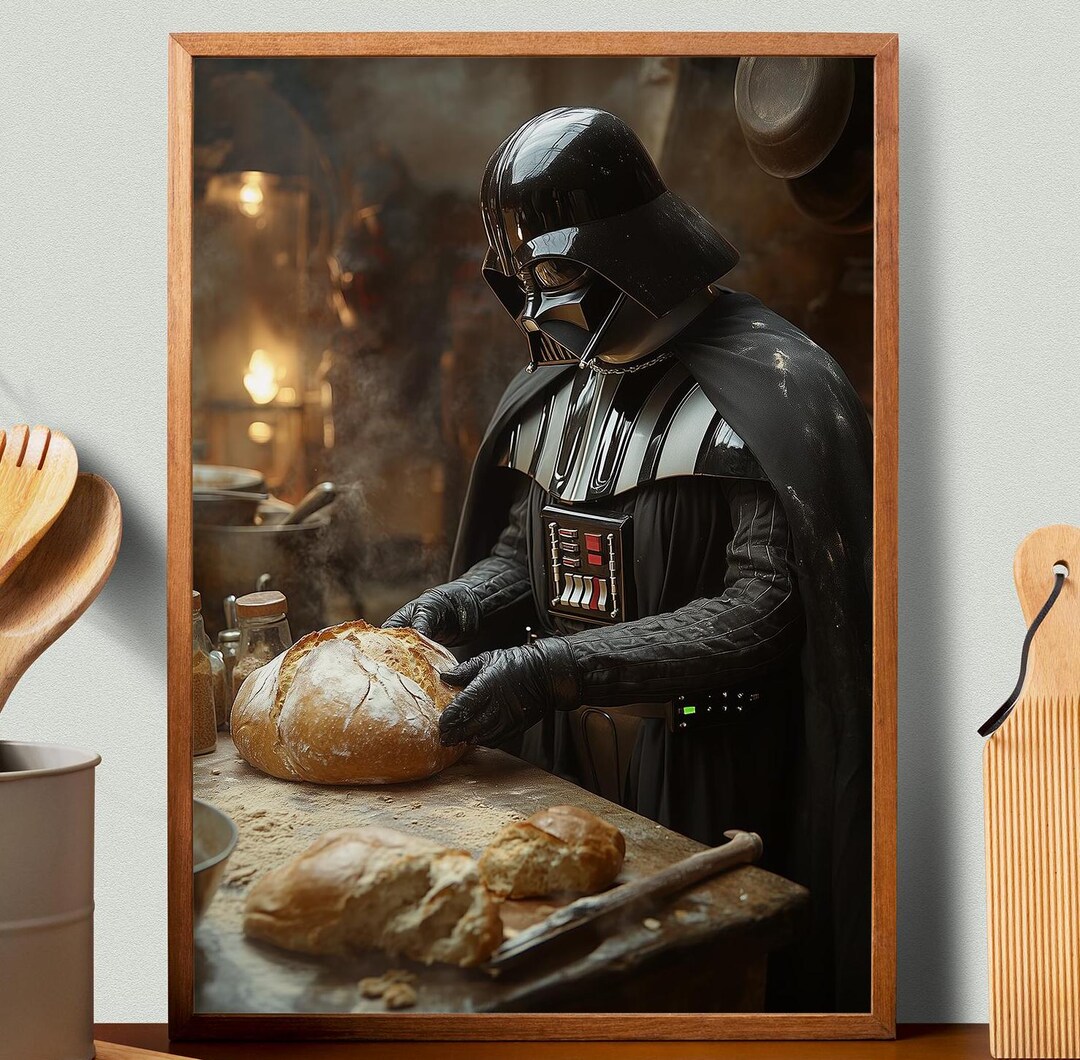DIGITAL DOWNLOAD - Chef Darth Baking Sourdough in a Kitchen, Peaceful ...