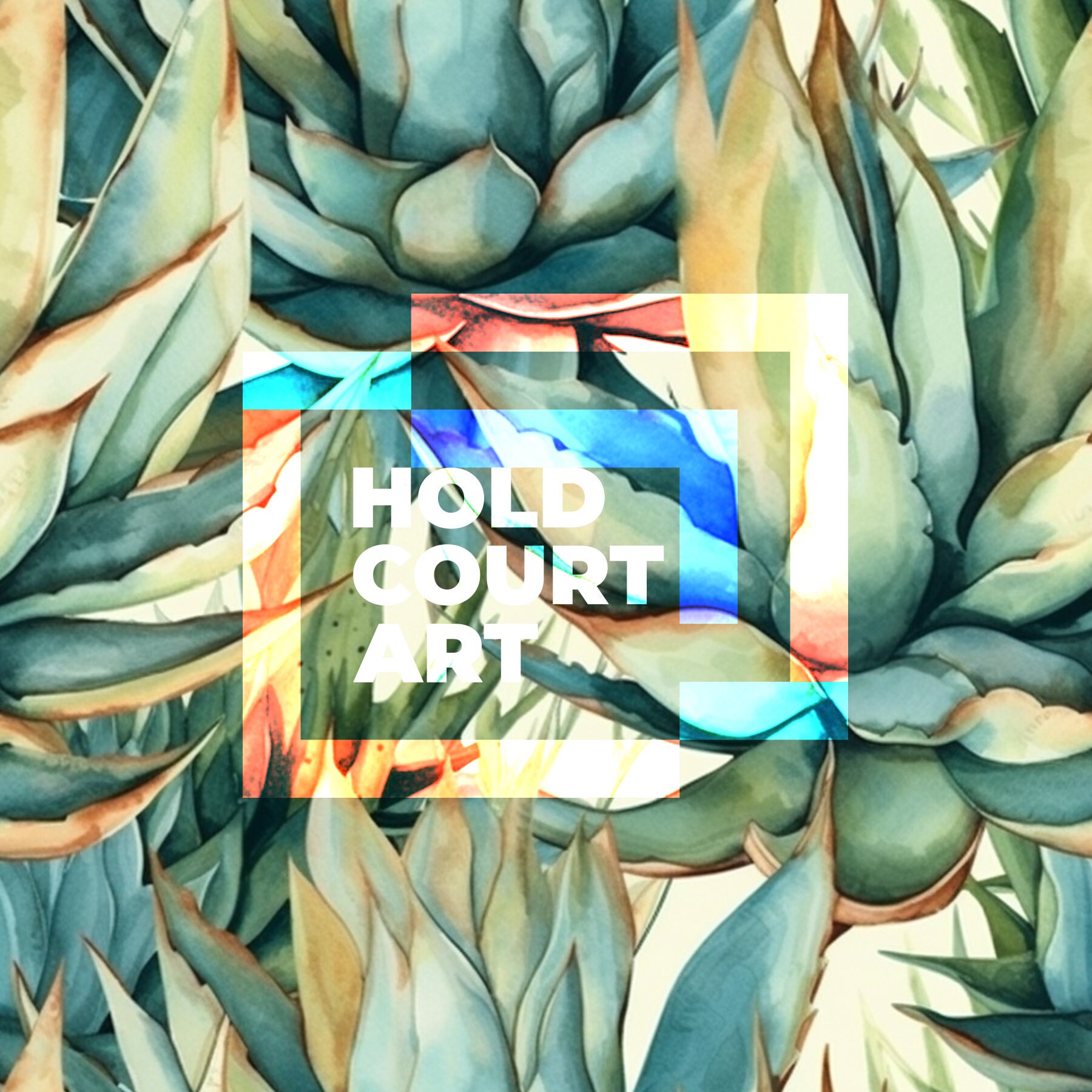 12 Agave Cactus Digital Paper SEAMLESS Agave Cactus Watercolor Patterns ...