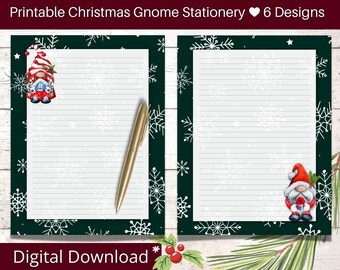 Printable Gnome Stationery - Etsy