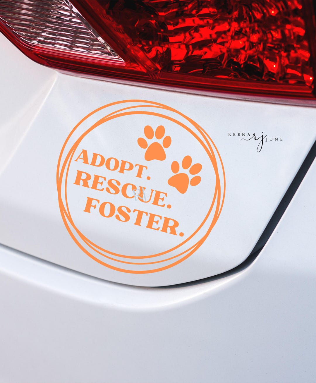 Adopt Rescue Foster Car Stickers, Car Decals, Vinyl Stickers, Paw ...