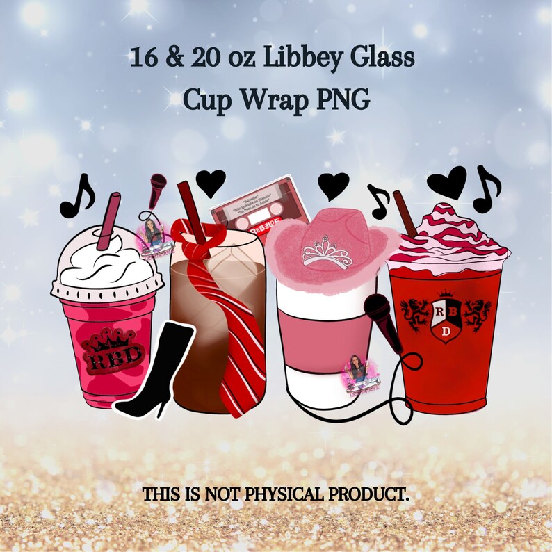 RBD Png 20oz Cup Wrap Png, RBD Rebelde Tour 2023 Png, Soy Rebelde Tour ...
