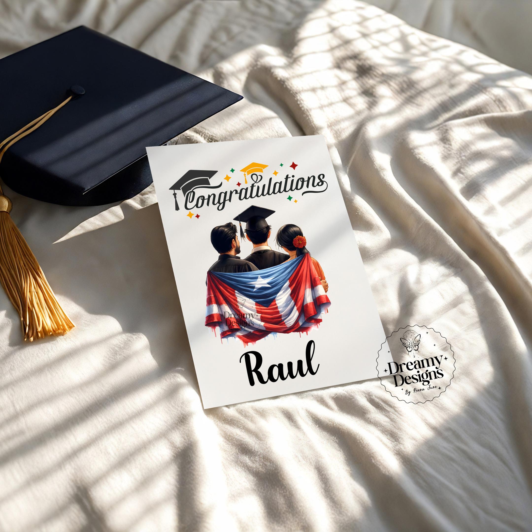 Puerto Rican Graduation Card 2025, Graduation Gift, Personalized Gift ...