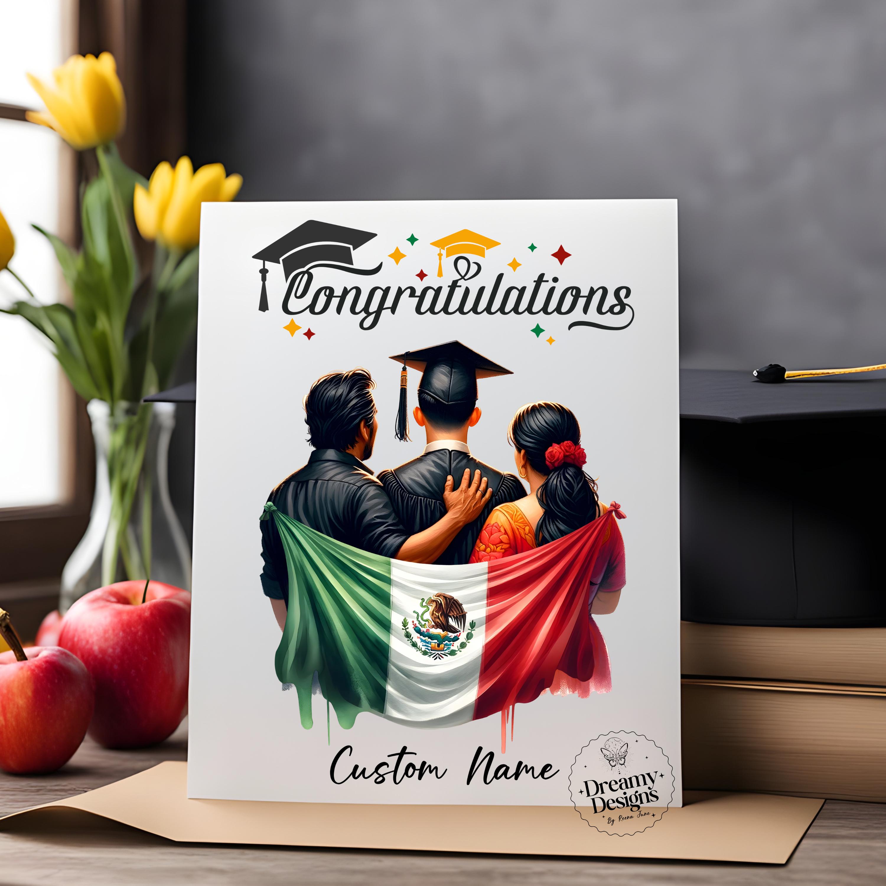 Personalized Mexican Flag Graduation Card: Custom 2025 Grad Gift - Etsy
