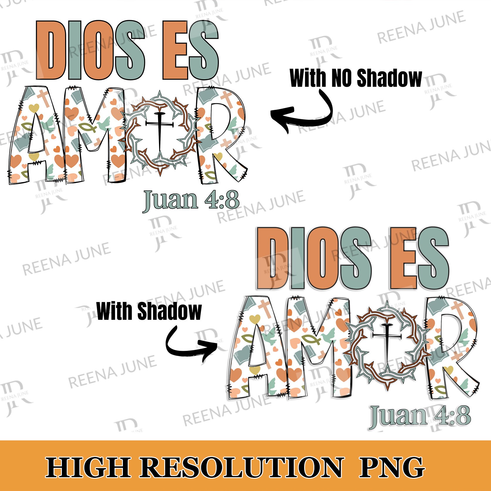 Dios Es Amor Png, Sublimation File, Spanish Shir Design, Disen En ...