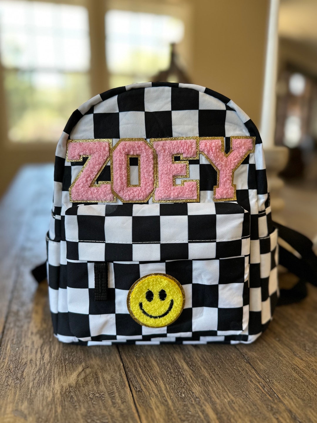 Checkered Mini Backpack | Checkered Bag | Custom Mini Backpack | Custom ...