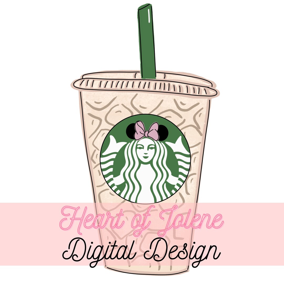 Hand Drawn Minnie Starbucks Iced Coffee Design (digital Download) - Etsy