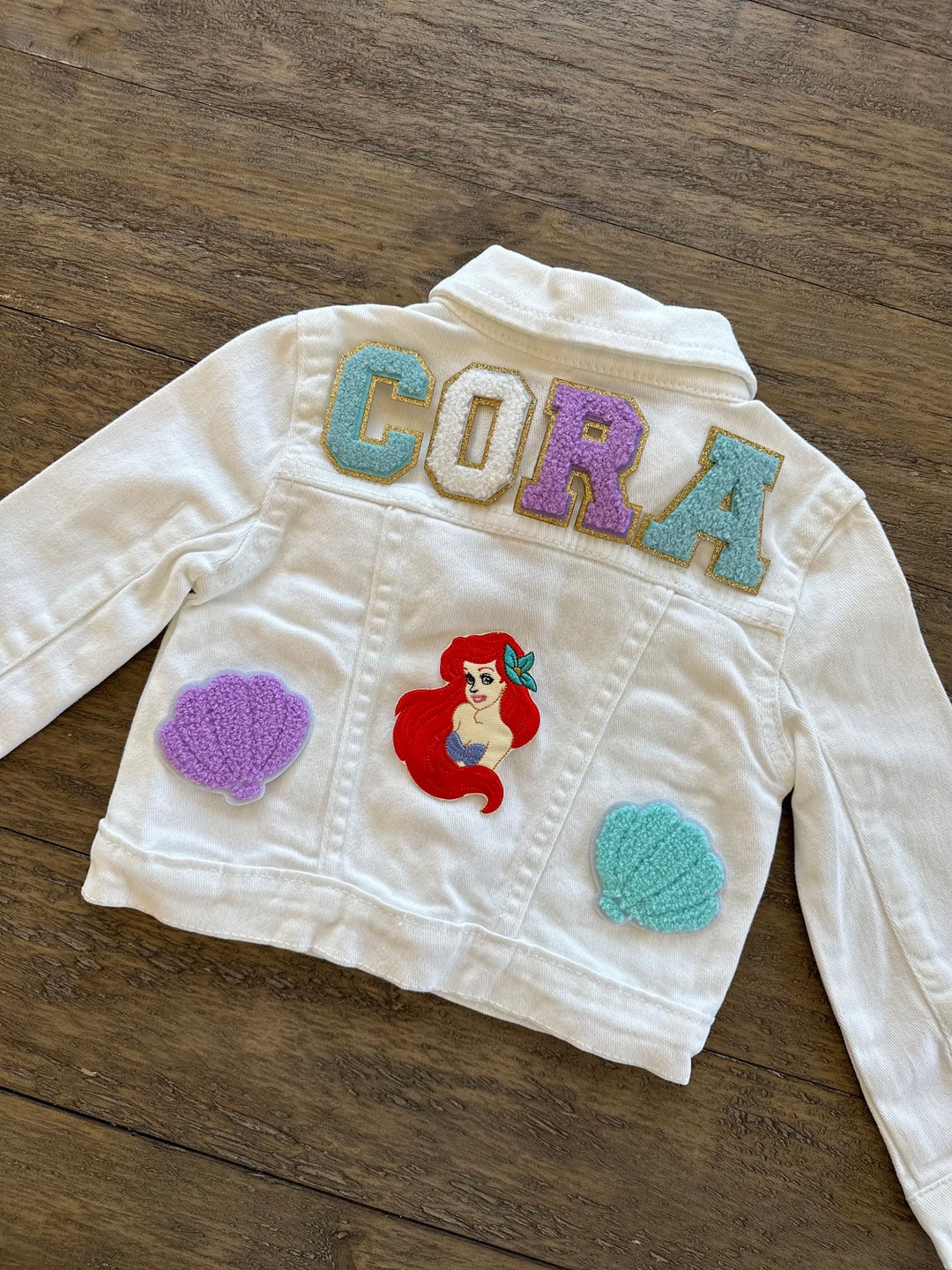 Custom Girls Little Mermaid Jean Jacket Custom Girls Ariel - Etsy