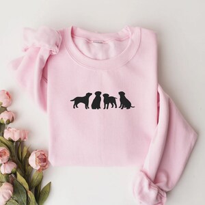 Embroidered Black Labrador Sweatshirt, Dog Mom Sweatshirt, Lab Mom ...