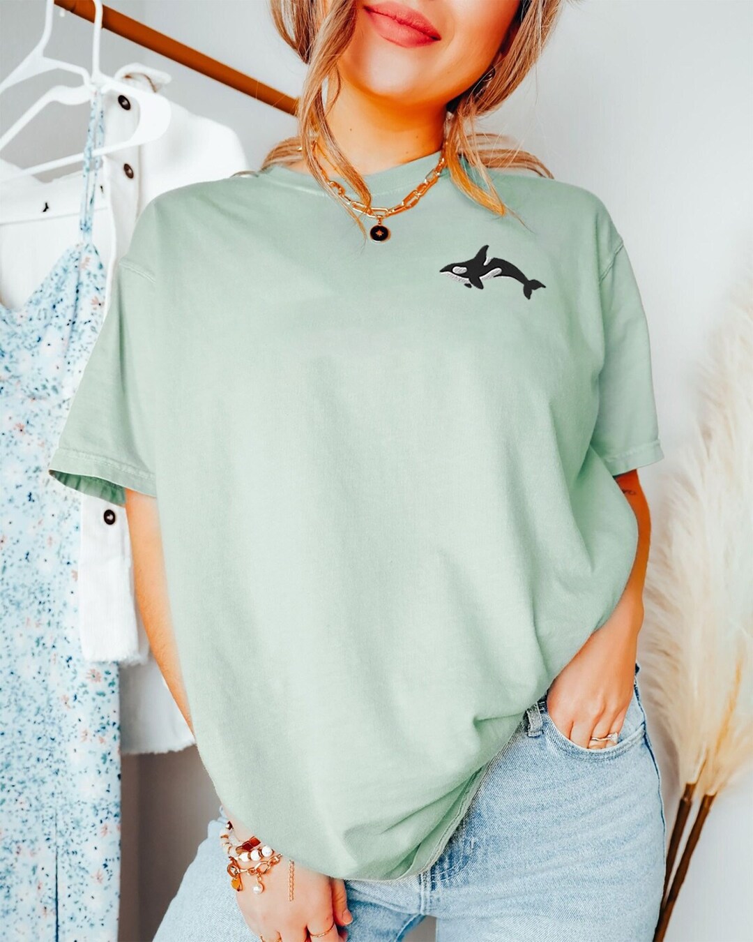 Embroidered Orca Whale Shirt, Ocean Whale Shirt, Nature Lover Gift ...