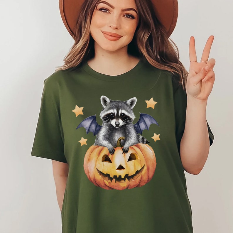 Halloween Raccoon Shirt, Funny Trash Panda Shirt, Trendy Trash Bandit ...