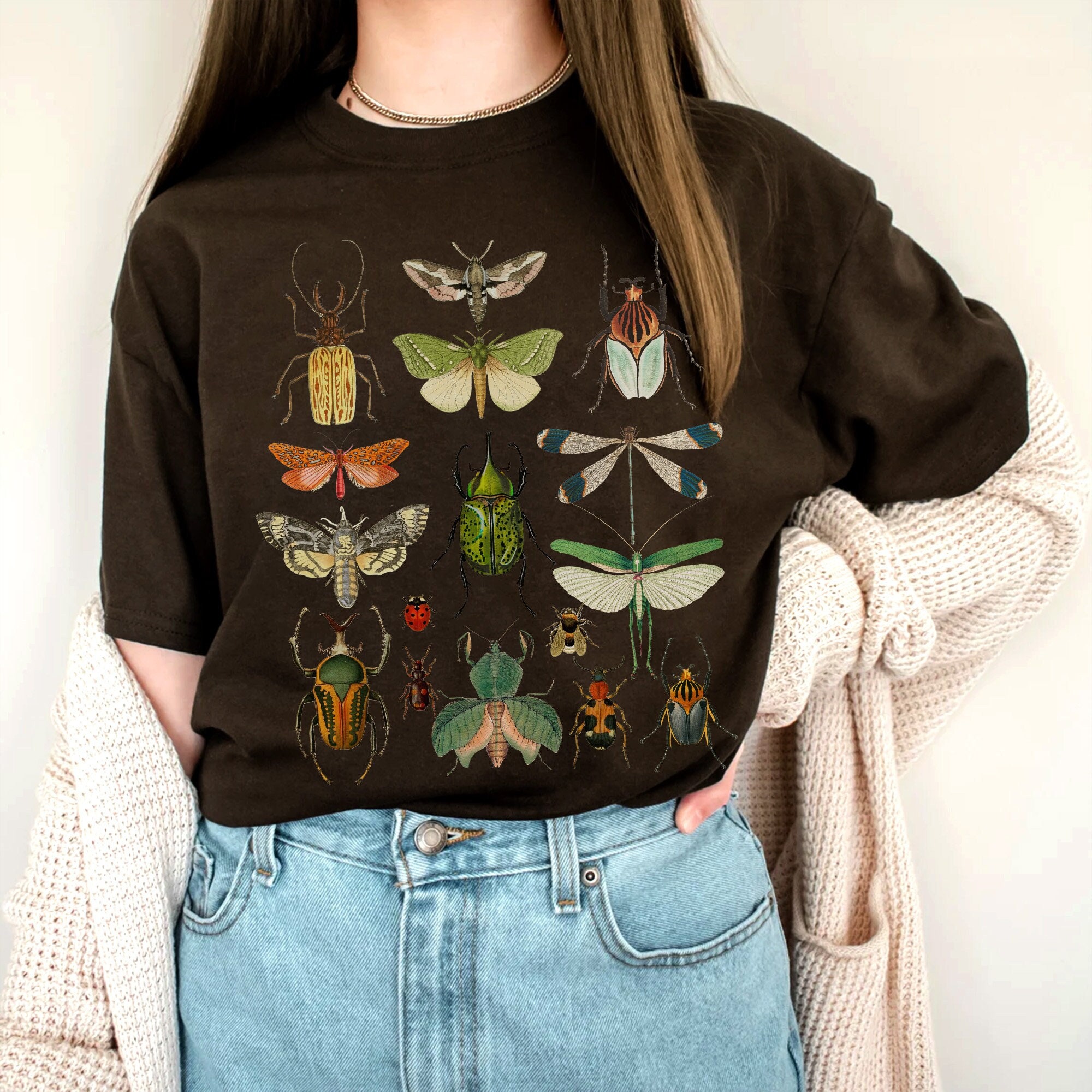 Camiseta Vintage Insects, regalo de Entomología, camisa Beetle, camisa ...