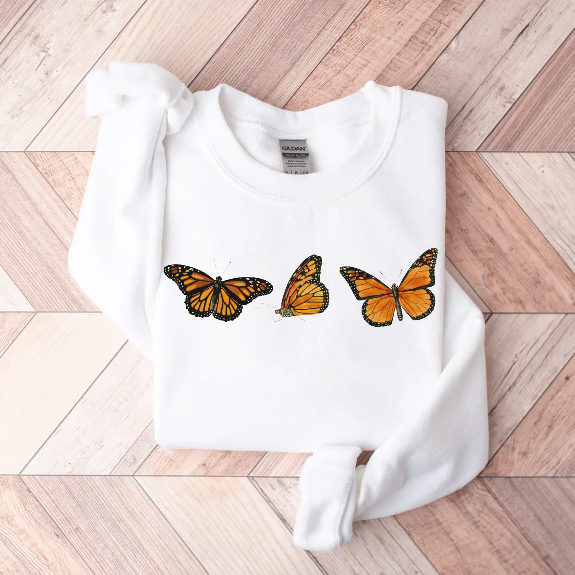 Custom Monarch Butterfly Shirt, Butterfly Sweatshirt, Botanical ...