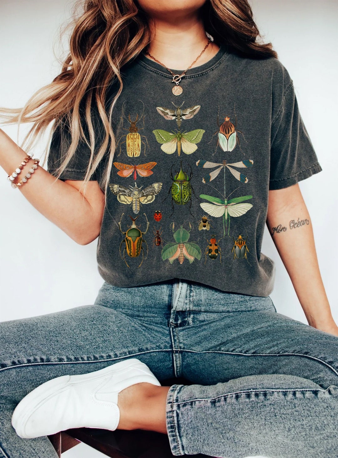 Moth Shirt, Comfort Colors®, Insect Tshirt, Dark Academia Clothing ...