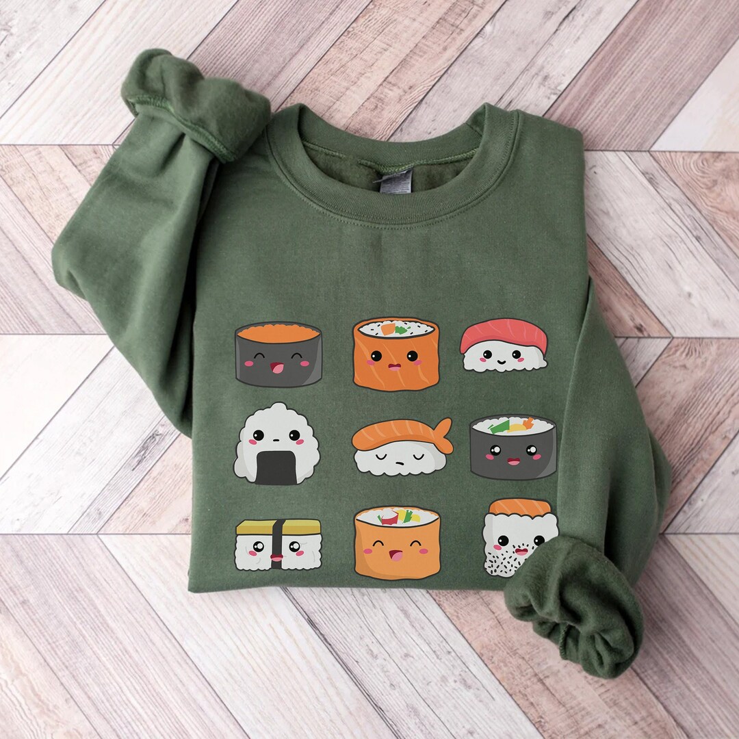 Sushi Sweatshirt, Japanese Shirt, Sushi Lover Gift, Sushi Lover, Foodie ...