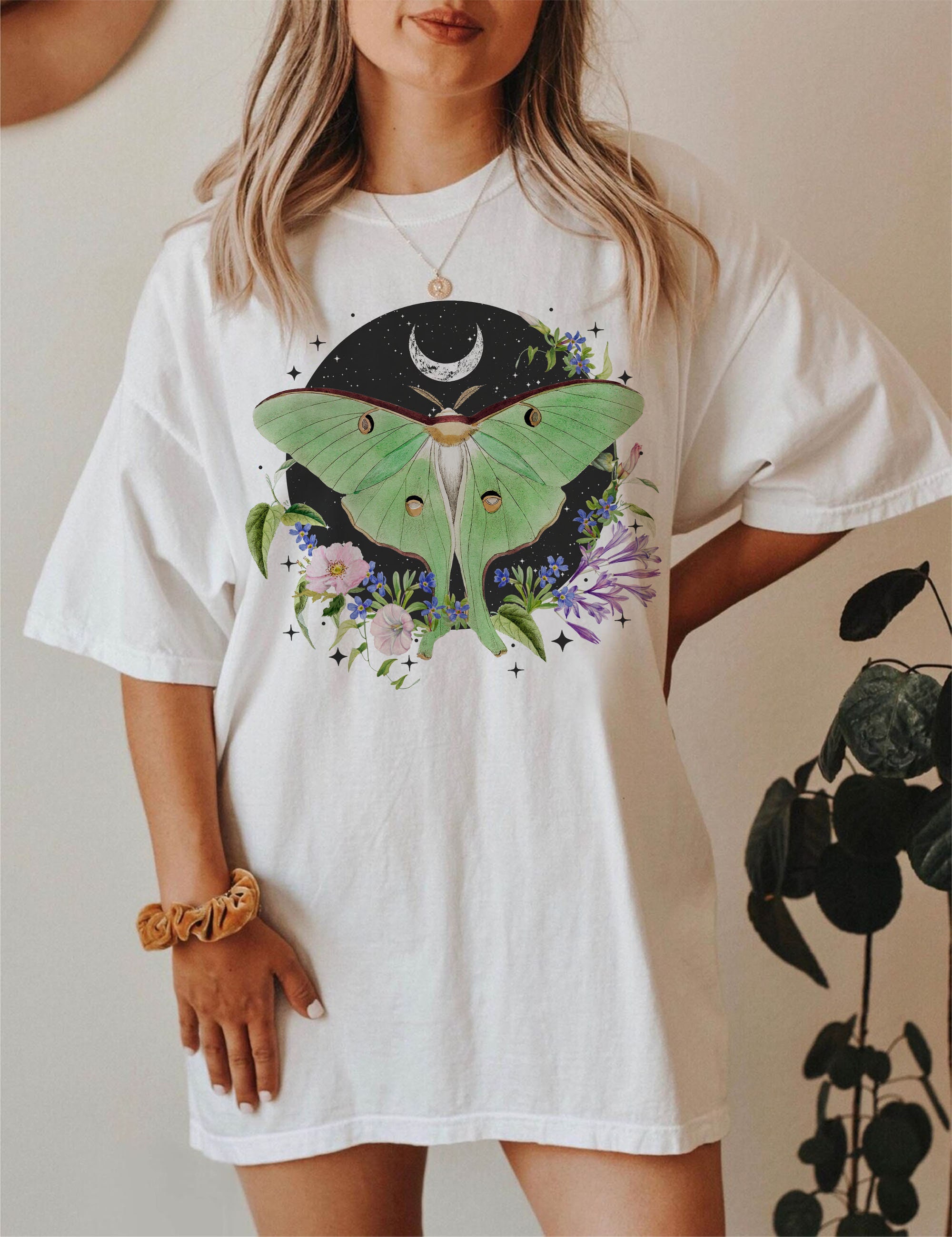 Luna Moth Shirt Comfort Colors Dark Academia Clothing - Etsy