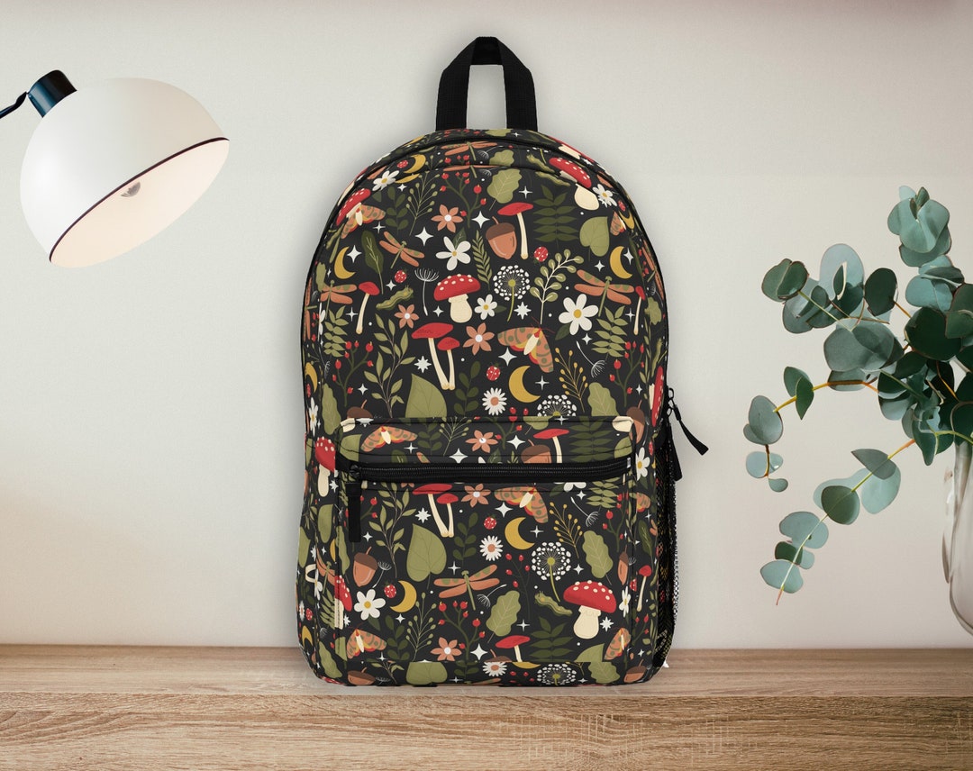 Cute Cottagecore Backpack, Mushroom Backpack, Laptop Bag, Woodland ...