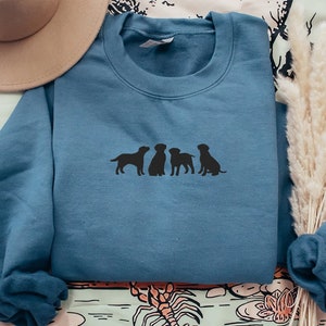 Embroidered Black Labrador Sweatshirt, Dog Mom Sweatshirt, Lab Mom ...