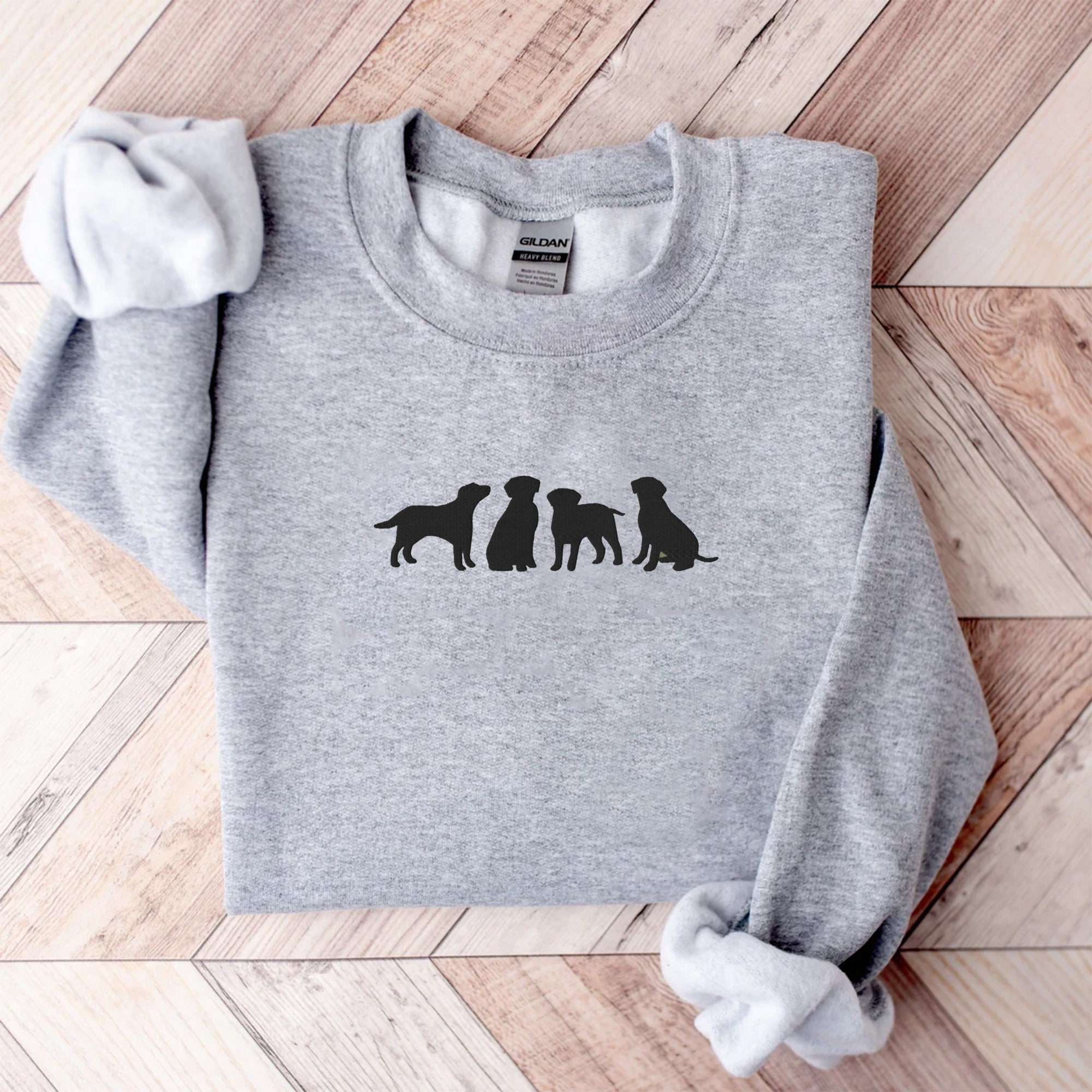 Embroidered Black Labrador Sweatshirt, Dog Mom Sweatshirt, Lab Mom ...