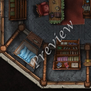 Potion Shop Map, DnD Battle Map, D&D, Battlemap, Dungeons and Dragons ...