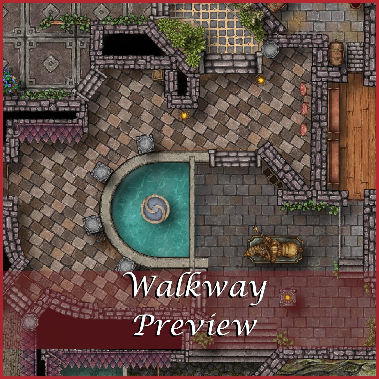 Castle Battle Map, Dnd Battle Map, D&D, Battlemap, Dungeons and Dragons ...