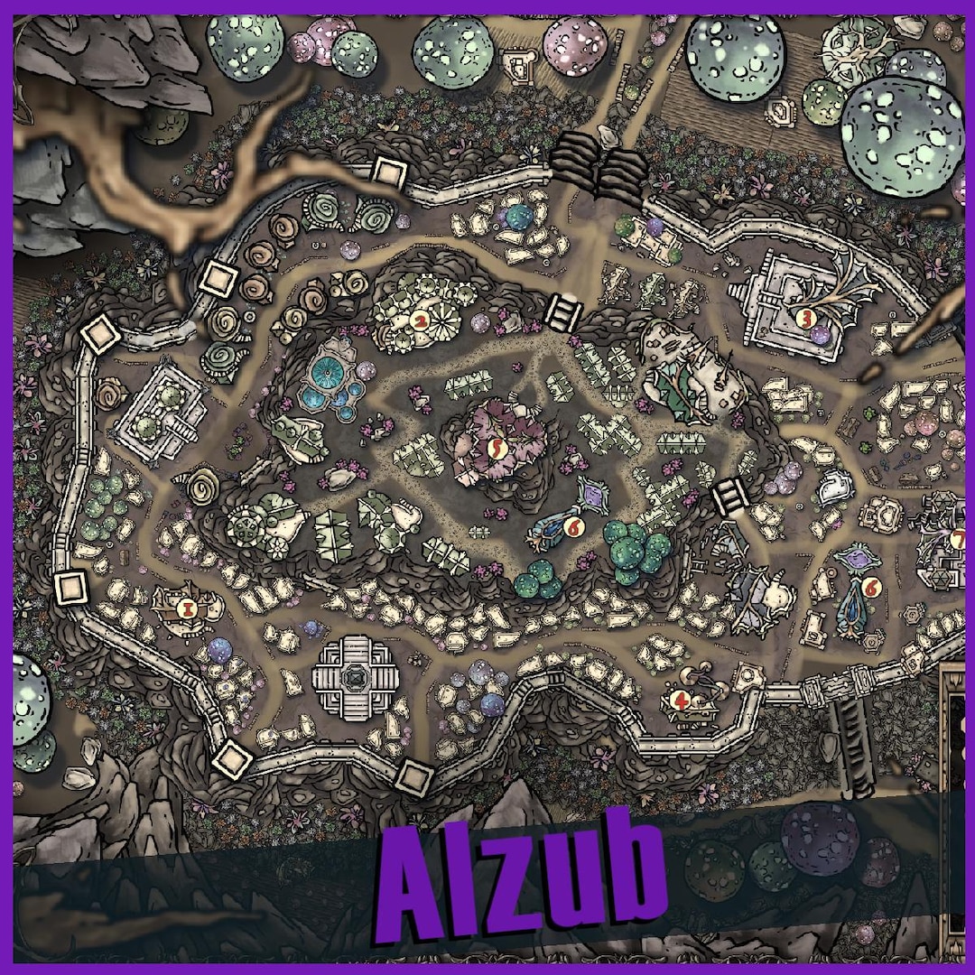 DND Underdark Town Map, Hand Made Campaign City Map for Fantasy TTRPG ...