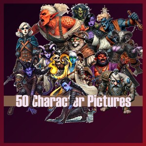 50 RPG Npcs - Character Picture Pack, for Fantasy Ttrpg's, Character ...