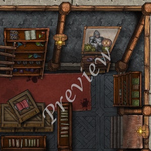 Potion Shop Map, DnD Battle Map, D&D, Battlemap, Dungeons and Dragons ...