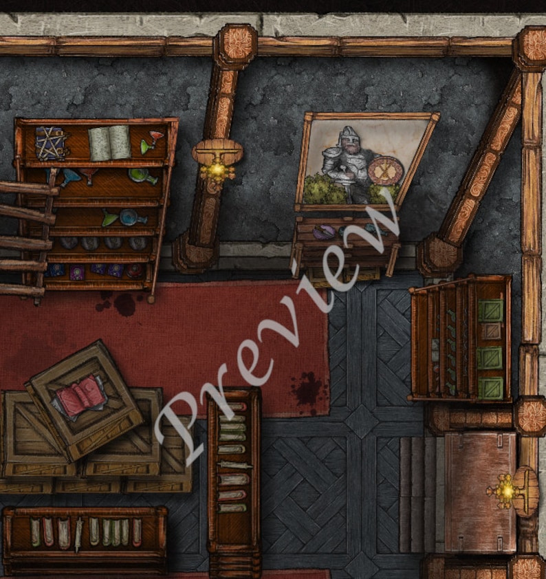 Potion Shop Map, DnD Battle Map, D&D, Battlemap, Dungeons and Dragons ...