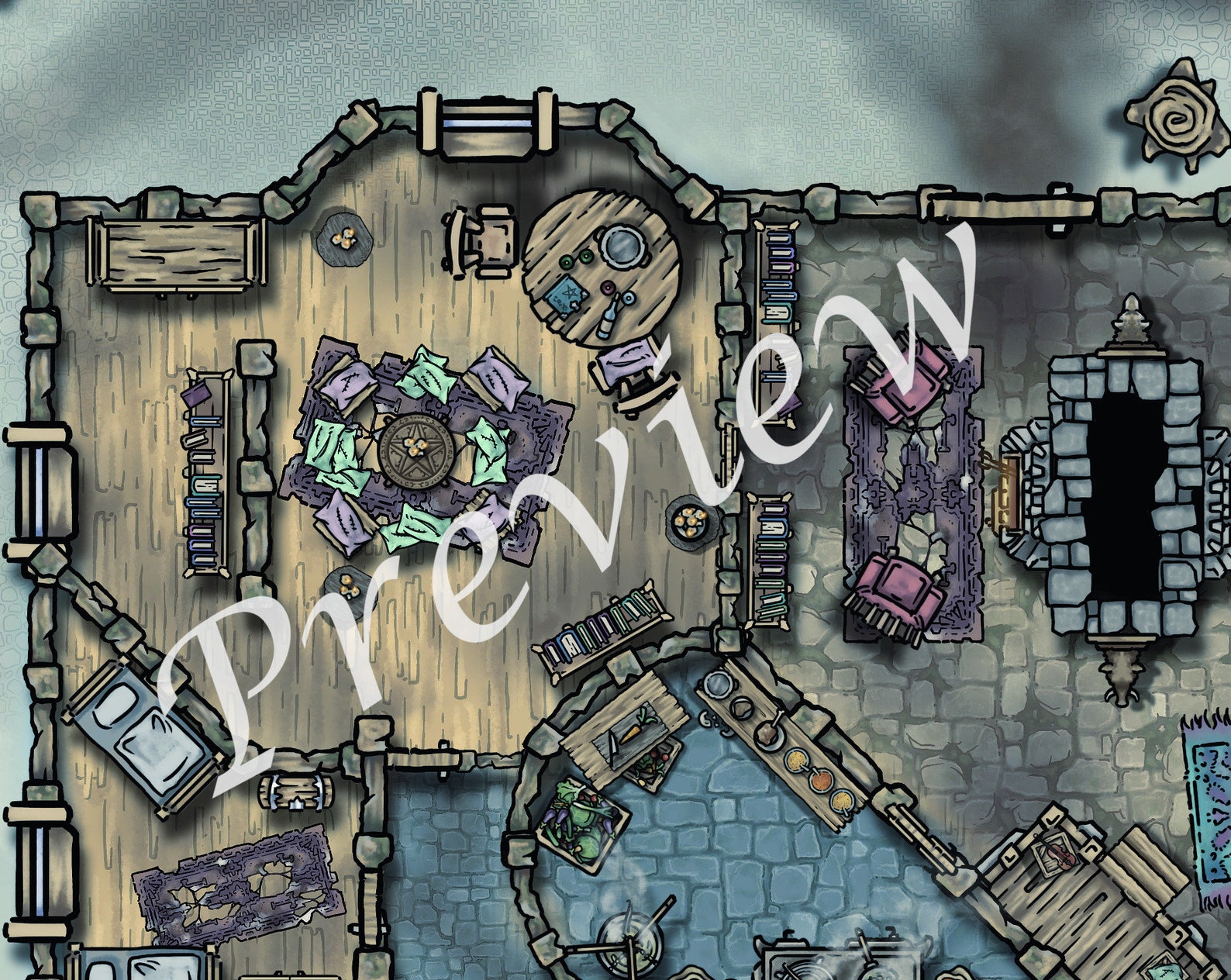 Tavern Map, Dnd Battle Map, White Lady Inn, Dnd Map, D&D, Dungeons and ...