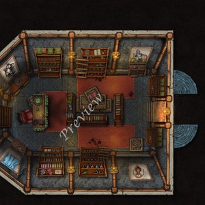 Potion Shop Map, DnD Battle Map, D&D, Battlemap, Dungeons and Dragons ...