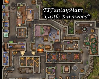 Castle Battle Map, Dnd Battle Map, D&D, Battlemap, Dungeons and Dragons ...