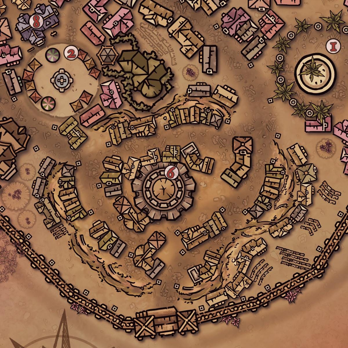 DND Prairie Town Map, Hand Made Fantasy Campaign City Map, for Fantasy ...