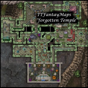 Temple Battle Map, DnD Battle Map, D&D, Battlemap, Dungeons and Dragons ...
